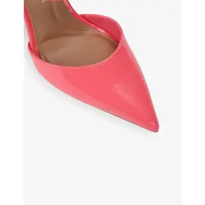 Kurt Geiger Sugar Faux-leather Sling-back Courts With Charm Embellishment
