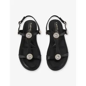 Carvela Amalia Wide-fit Leather Slingback Sandals - Black