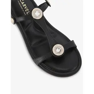 Carvela Amalia Wide-fit Leather Slingback Sandals - Black