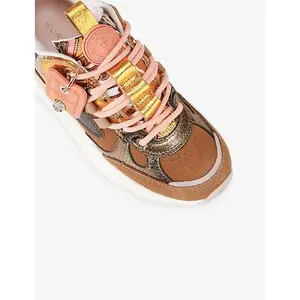 Kurt Geiger Kurt Runner" Panelled Suede Trainers