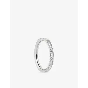 Monica Vinader Sterling And Diamond Band Ring - Silver