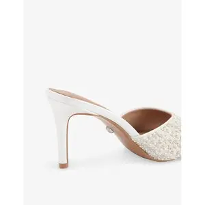 Carvela Silvia Embellished Woven Stiletto Mules