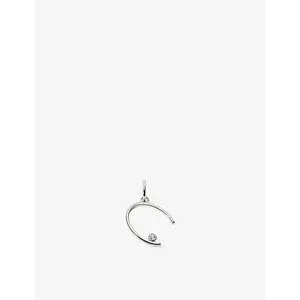 Monica Vinader Sterling And Lab-grown Diamond Initial Pendant - Silver