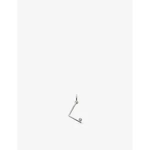 Monica Vinader Sterling And Lab-grown Diamond Initial Pendant Charm - Silver