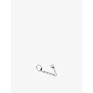 Monica Vinader Sterling And Lab-grown Diamond Initial V Pendant - Silver