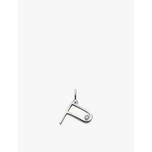 Monica Vinader Sterling & Lab-grown Diamond Initial Pendant - Silver
