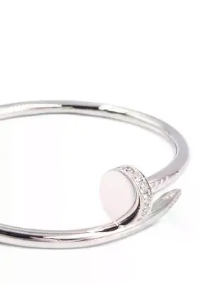 Cartier 18k White Gold Diamond Pavé Juste Un Clou Bracelet