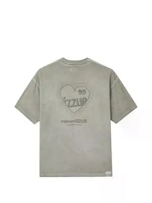 Izzue Logo-embroidered T-shirt - Grey
