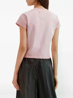 B+AB Cherry Print Crystal-embellished Crewneck T-shirt - Pink