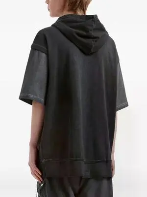 MUSIUM DIV. Half-zip Hooded T-shirt