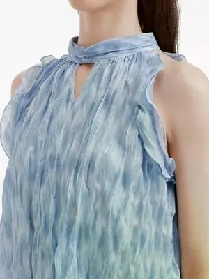 B+AB Crinkled Mini Dress - Blue