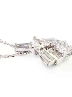 Cartier 18k White Gold Multi-cut Diamond Necklace