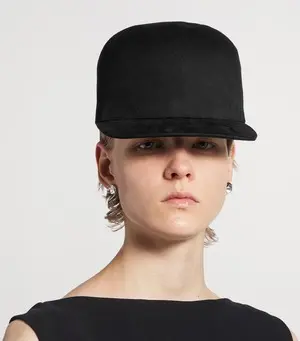 Balenciaga Cotton High Crown Cap - Black