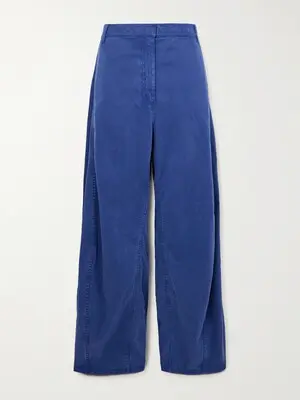 Tibi Sid" Tencel™ Lyocell-blend Wide-leg Pants - Blue