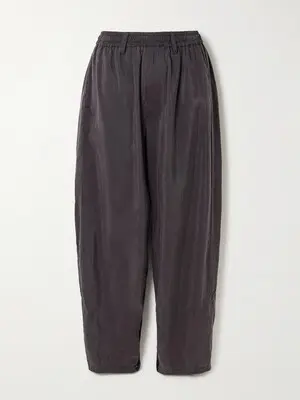 SSSTEIN Pleated Silk-blend Track Pants