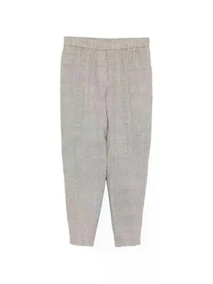 Peserico Prince Of Wales-check Trousers - Neutrals