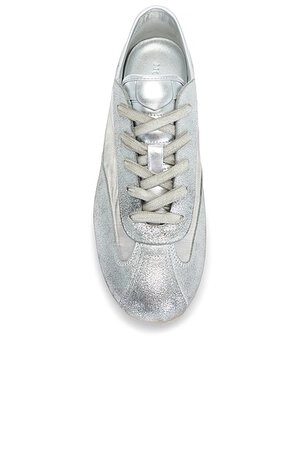 Alexander McQueen Metallic Boxe Sneakers - Silver