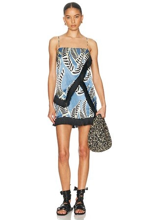 Alexis Alexis Coro Dress With Fringed Detailing Azure