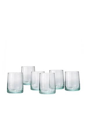 VERVE CULTURE Short Moroccan Cone Glassware Set Of 6 - Clear