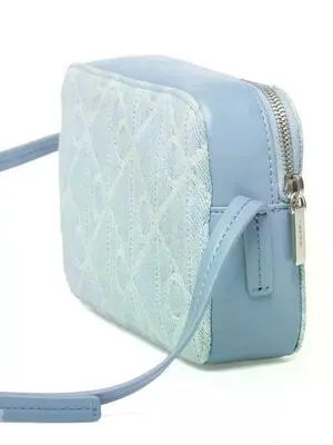 Calvin Klein Monogram Denim Shoulder Bag - Blue