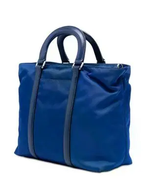 Prada Vitello Trimmed Tessuto Satchel