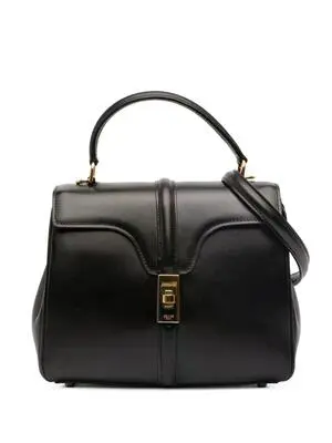 Celine 2019 Small Leather 16 Satchel Black