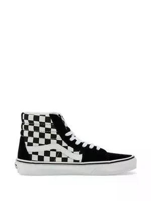 VANS Sk8-hi Checkered High-top Sneakers - Black