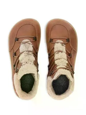 Be Lenka Shearling Trim Lace-up Boots