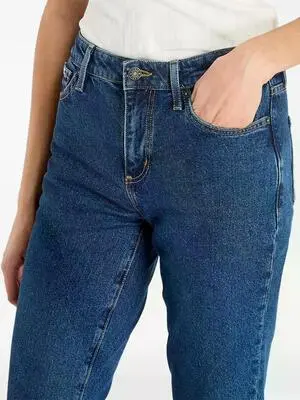 Guess Straight-leg Jeans With Contrast Topstitching - Blue