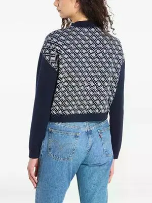 Guess Aubrey Monogram-patterned Sweater - Blue