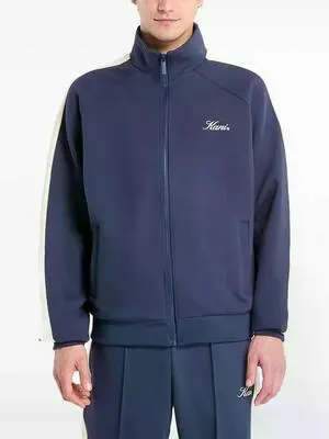 KARL KANI Side-stripe Logo-embroidered Sweatshirt - Blue