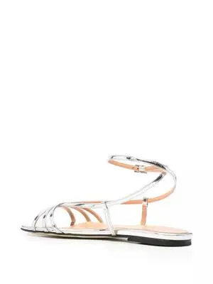 THE SELLER Metallic Multi-strap Sandals - Silver