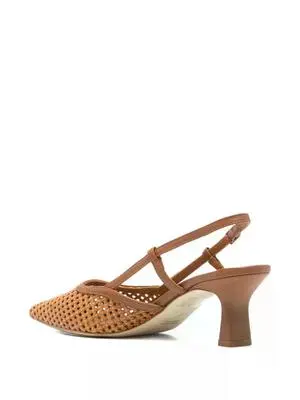 JULIE DEE Woven Slingback Pumps