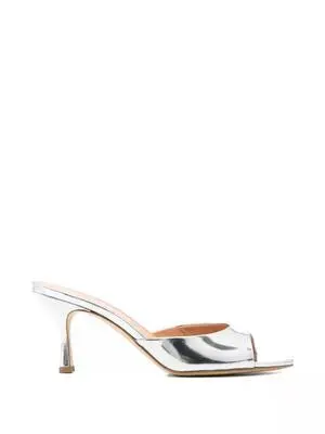 THE SELLER Metallic Open-toe Mules - Silver