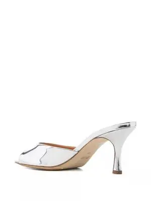 THE SELLER Metallic Open-toe Mules