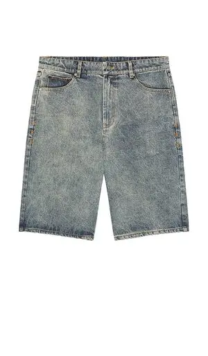 DAILY PAPER Compact Shield Embroidery Denim Shorts