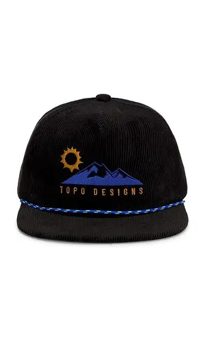 TOPO DESIGNS Corduroy Trucker Hat With Embroidered Logo - Black