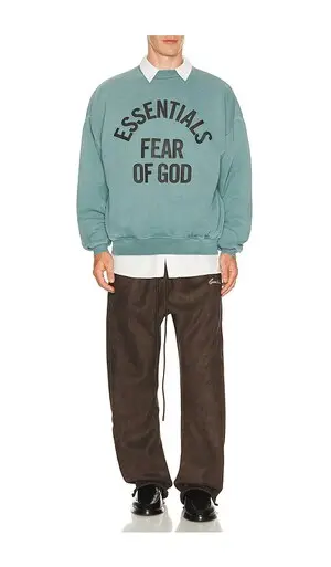 Fear Of God Campus 90's Crewneck Sweatshirt - Blue