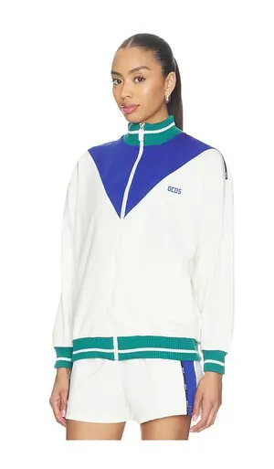 Gcds Color Block Track Jacket - White