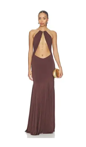 Nbd Marla Maxi Dress - Chocolate
