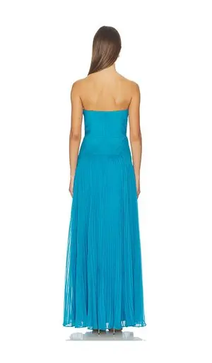 AMUR Fiora Pleated Maxi Dress
