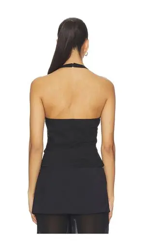 A.L.C. Sylvie Halterneck Top - Black