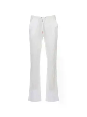 Kiton Drawstring Waistband Trousers - White