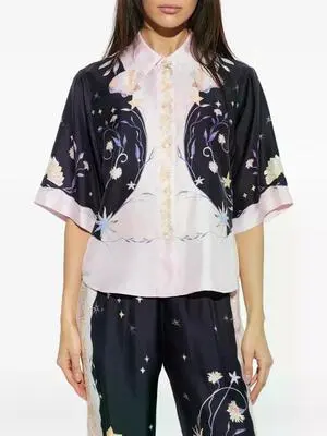 FORTE_FORTE Seashell Print Short-sleeve Shirt