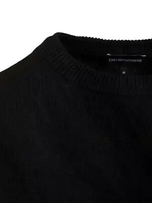 Emporio Armani Embroidered Logo Crew Neck Sweater