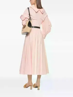 Givenchy Pleated Cotton Drawstring Skirt