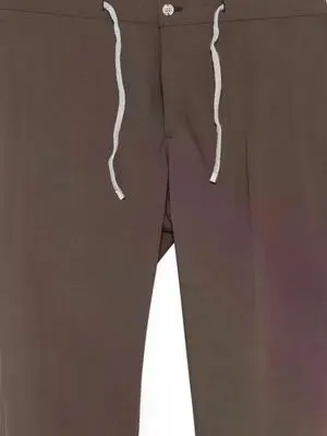 BARBA NAPOLI Drawstring-waist Trousers - Brown