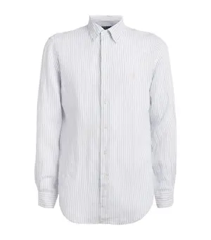 Polo Ralph Lauren Linen Custom-fit Stripe Shirt - White