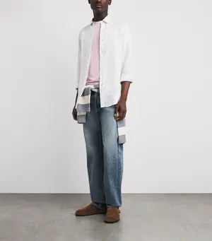 Polo Ralph Lauren Linen Custom-fit Stripe Shirt - White