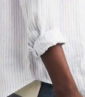 Polo Ralph Lauren Linen Custom-fit Stripe Shirt - White
